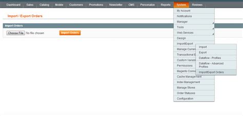 import export orders magento support and website development company