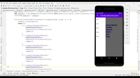 actionbar drawerlayout android kotlin youtube