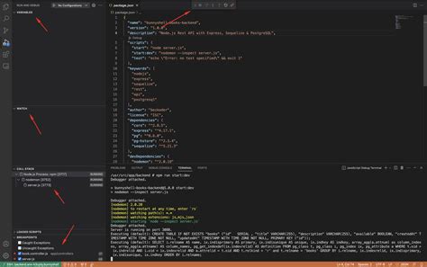 debug node js