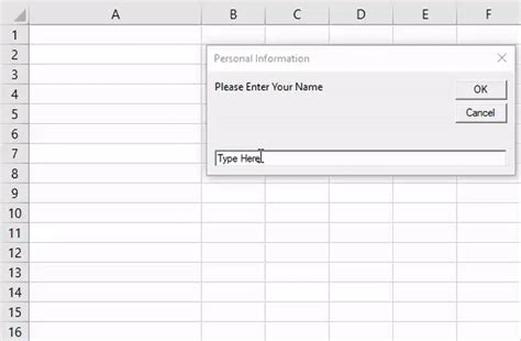 vba inputbox function how to create inputbox and store values