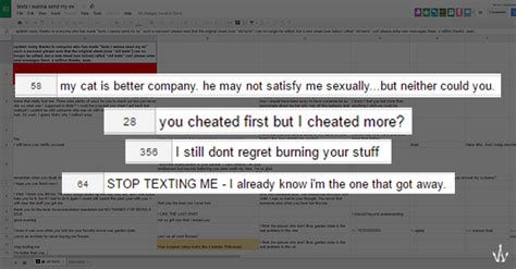 a breakup text excel sheet is circulating in nus and it s time to grab