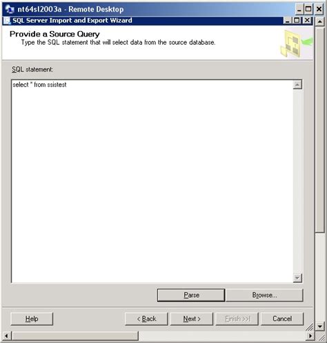 how to move a table from a non sql server database to sql server with