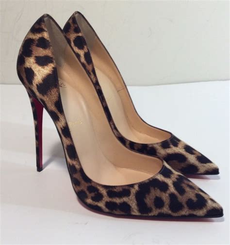 795 New Christian Louboutin Satin Leopard Print So Kate 120mm Pump