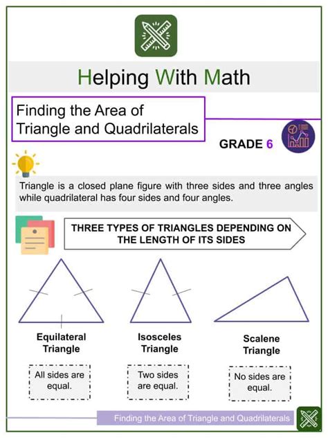Finding The Area Of Triangle And Quadrilaterals Helping With Math