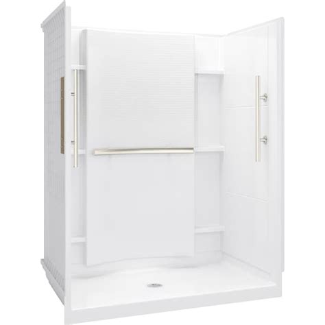 Sterling Accord White 4 Piece Alcove Shower Kit Common 36 In X 60 In