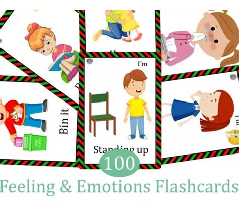 Feelings And Emotions Flash Cards Send Autism Communication Flash Cards