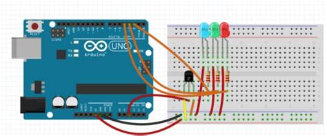 arduino led temperature indicator arduino project hub