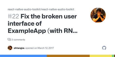 fix the broken user interface of exampleapp with rn version upgrade