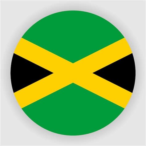 Premium Vector Jamaica Flat Rounded Flag Icon