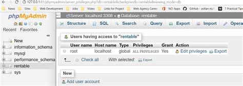 php laravel issues trying to connect project to database stack