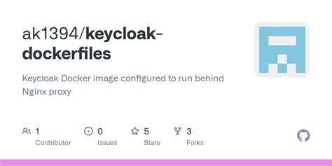 github ak1394 keycloak dockerfiles keycloak docker image configured