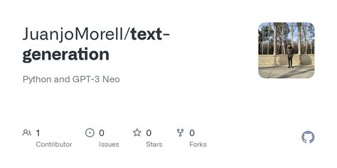 github juanjomorell text generation python and gpt 3 neo