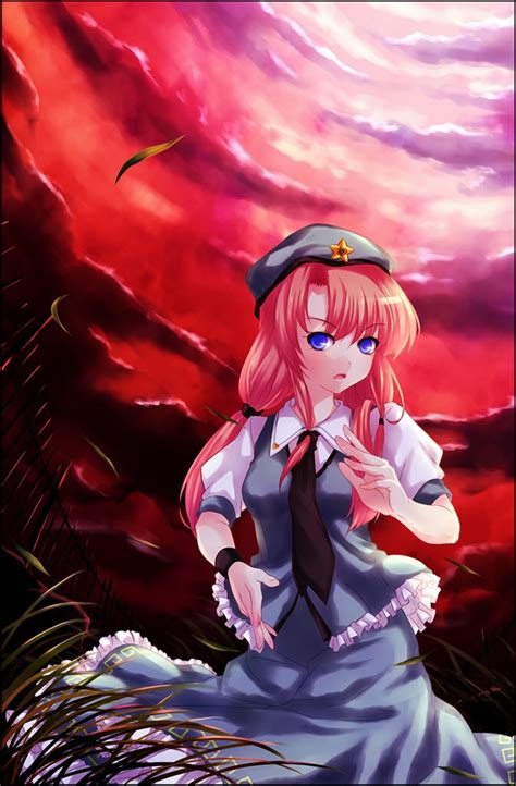 Safebooru Blue Eyes Braid Chinese Clothes Hat Hong Meiling Long Hair