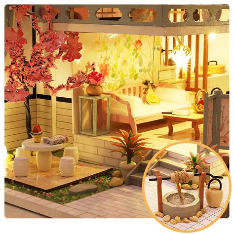 Cutebee 1 24 Diy Dollhouse Kit Guqin Pavilion