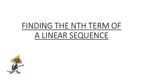 finding the nth term of a linear sequence teaching resources