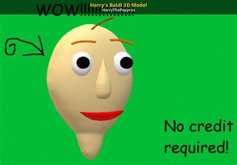 Harrys Baldi 3d Model [baldis Basics] [mods]