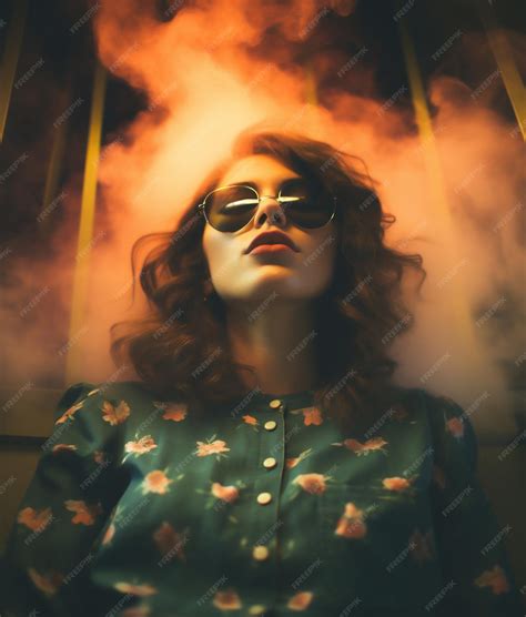 Premium Ai Image Portrait Of A Beautiful Young Woman With Curly Red