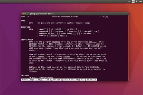 get return time statistics with the linux time command