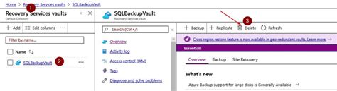 unable to delete azure recovery services vault