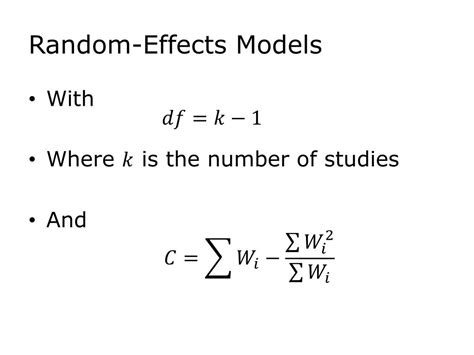 Ppt Eval 6970 Meta Analysis Fixed Effect And Random Effects Models