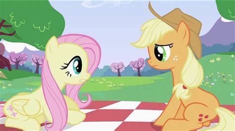 image fluttershy and applejack s2e03 png my little