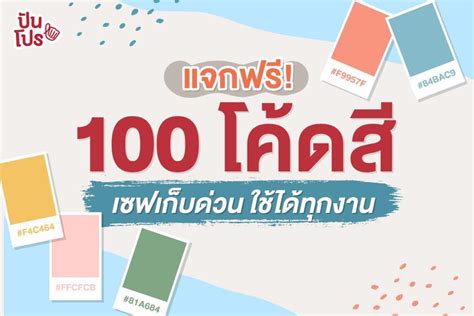 รวมชุดโค้ดสีสุดเจ๋ง หลากหลายสไตล์ ปรับใช้ได้กับงานต่างๆ ปันโปร