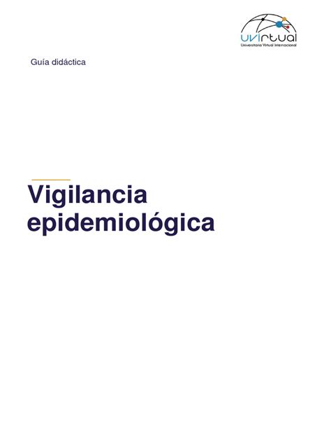 Guía Didáctica Vigilancia Epidemiológica Pdf Salud Pública