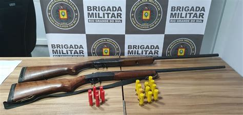 Homem é Preso Com Espingardas Em Mato Leitão