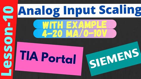 tia portal analog input programming scaling youtube