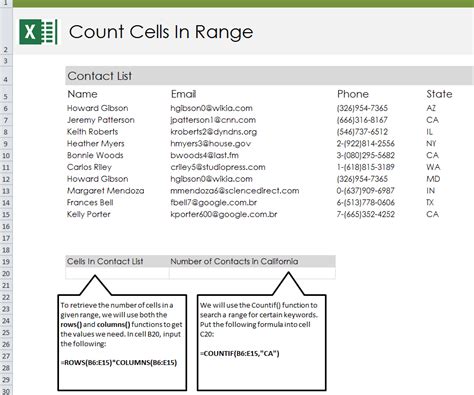 count cells in excel formula