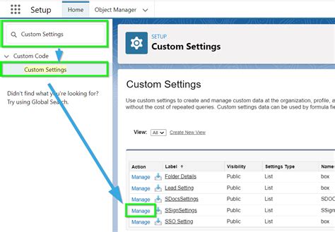 s sign custom settings s docs for salesforce