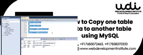 mysql query to copy table data to another table