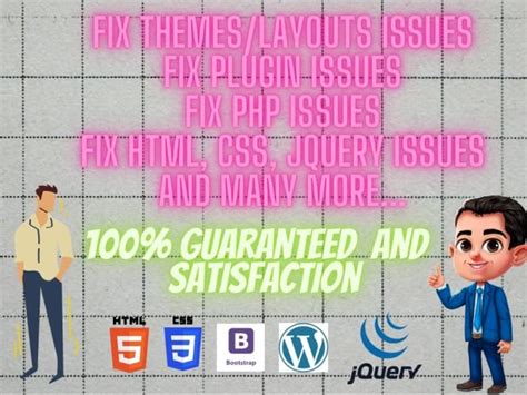fix your html css jquery wordpress issues by louistigga17 fiverr