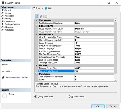 linked server login timeout