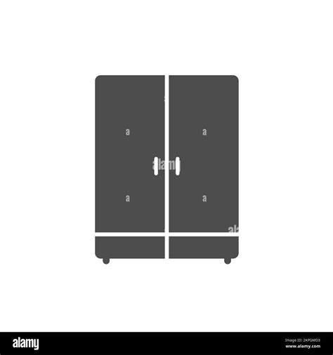 Wardrobe Silhouette Vector Icon Isolated On White Stock Vector Image