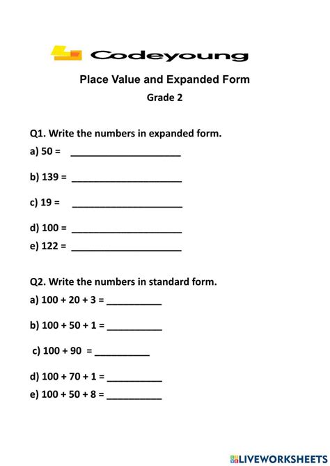 Place Value Expanded Form Worksheet Have Fun Teaching Worksheets