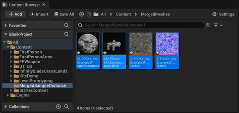 using the proxy geometry tool in unreal engine unreal engine 5 0