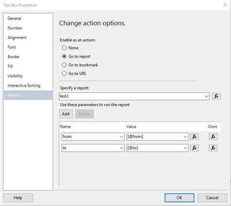 reporting services passing date as a parameter to a subreport another