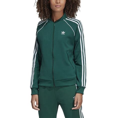 Adidas Originals Womens Sst Track Jacket Collegiate Green Dv2642