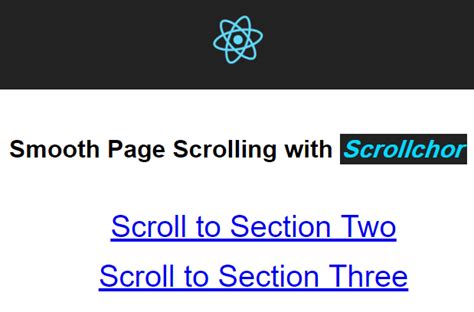 react smooth scroll component scrollchor reactscript