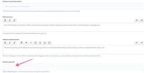 how to integrate rewardful affiliate functionality memberspace help