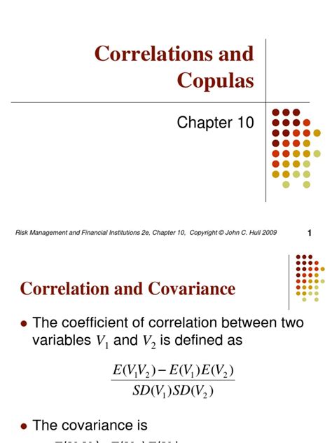 Chapter 6 Correlations And Copulas Pdf Correlation And Dependence