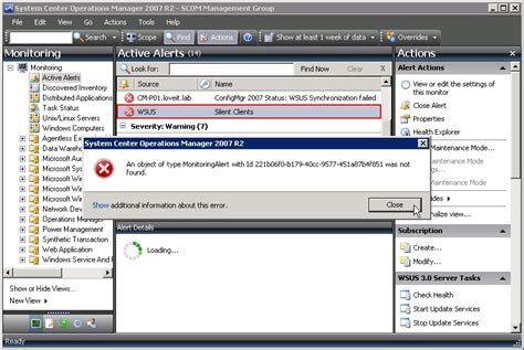 fabien lange loves it scom unable to close a monitoring alert