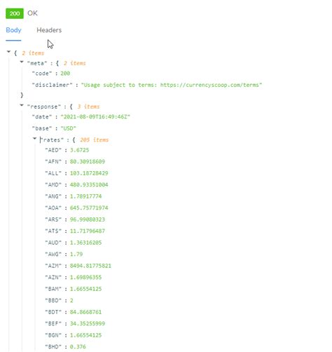 how to use the currencyscoop api with python php ruby and javascript