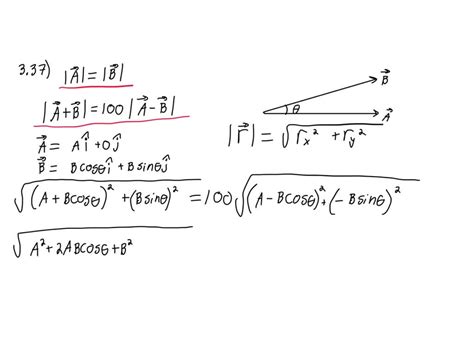 Solved Two Vectors 𝐀 And 𝐁 Have Precisely Equal Magnitudes For The