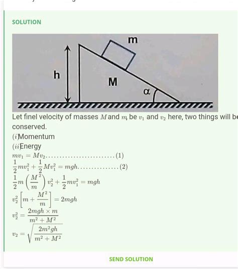 A Cubical Block Of Mass M Is Released From Rest At A Height H On A
