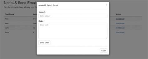 nodejs send email tutorial with mysql and nodemailer