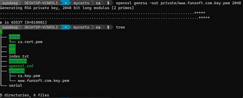 creating self signed certificates using openssl tryst with code