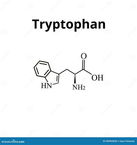 Tryptophan Amino Acid Chemical Molecular Formula Of Tryptophan Amino