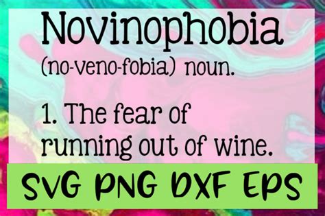 Novinophobia Wine Quote Definition Svg Png Dxf And Eps Design Files By